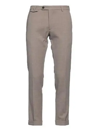 MESSAGERIE Tapered Virgin Wool-cotton Blend Pants - Beige