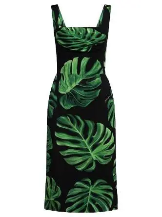 Dolce & Gabbana Midi Bodycon Dress - Black