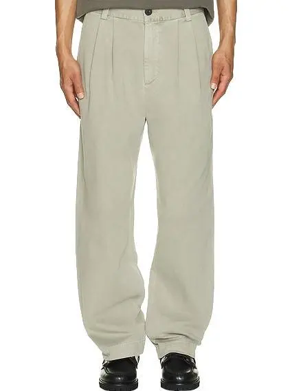 AGOLDE Slater Pleated Trousers - Wicker