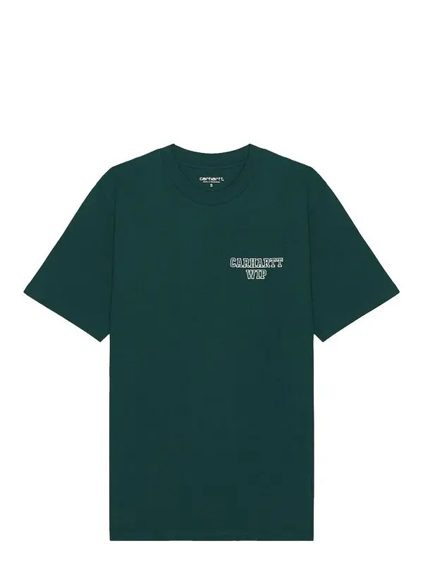 Carhartt Work In Progress Alumni T-shirt In Dark Green - Dark Fir