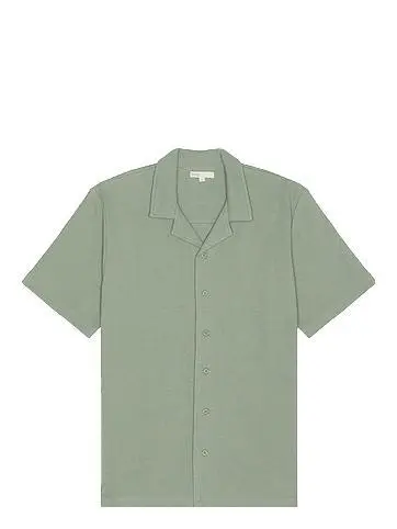 Onia Macro Waffle Vacation Shirt - Sage