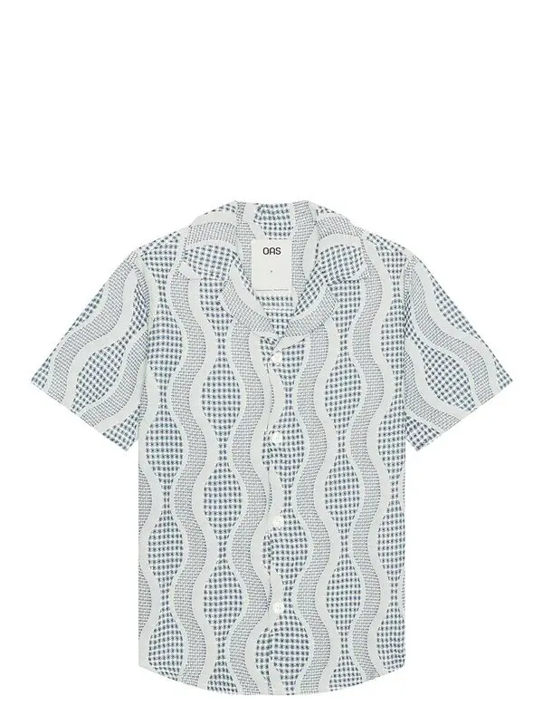 Oas Como Cuba Waffle Shirt - Blue