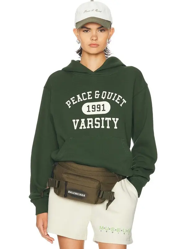 MUSEUM OF PEACE & QUIET Varsity Hoodie - Forest