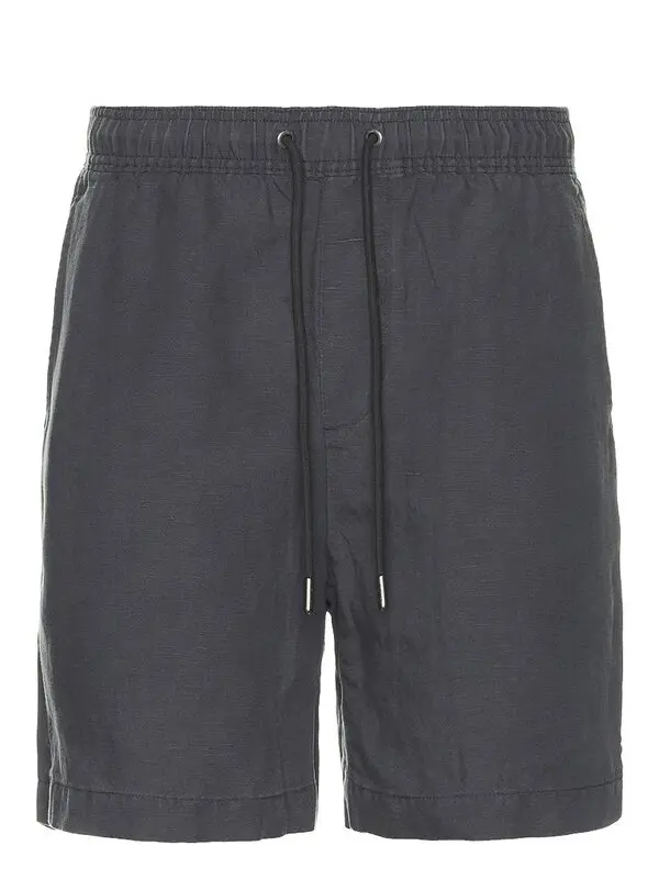 Onia Air Linen Pull On Short 6 - Gunmetal