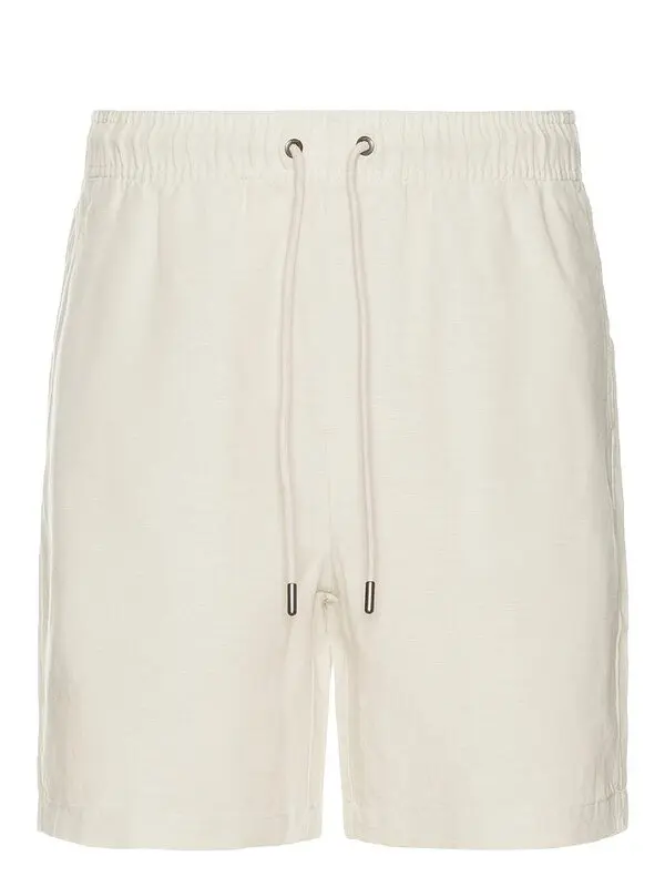 Onia Air Linen Pull On Short 6 - Stone