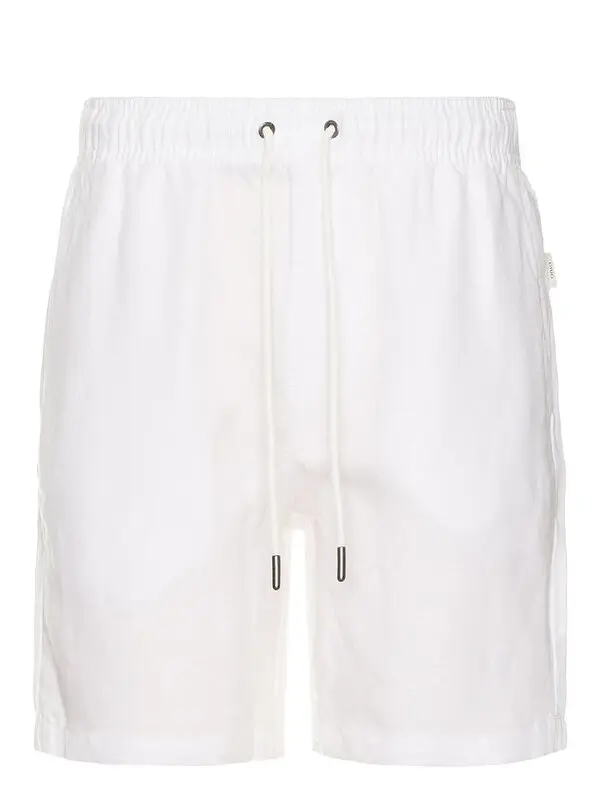 Onia Air Linen Pull On Short 6 - White