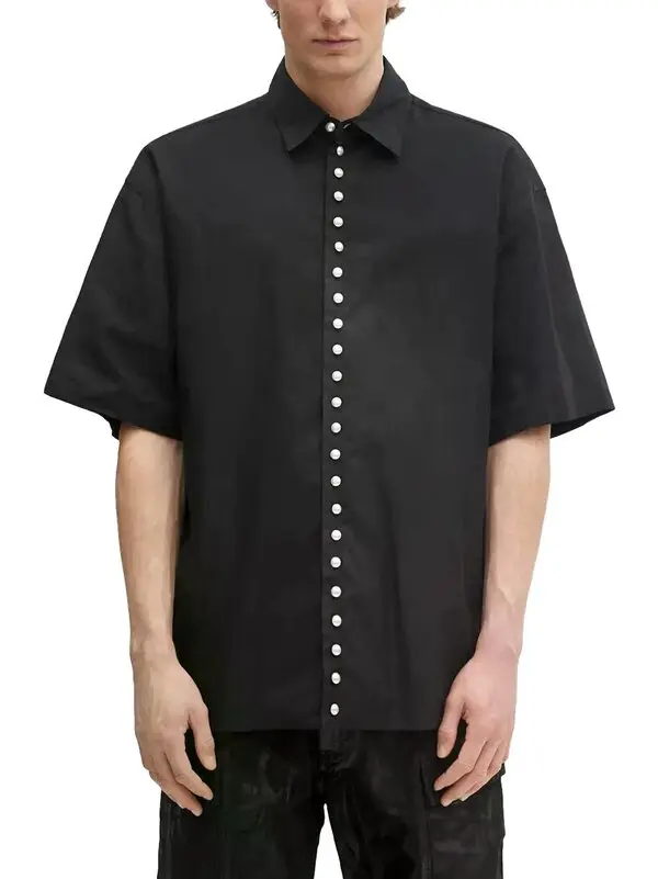 AMBUSH Pearl-embellished Short-sleeve Shirt - Black