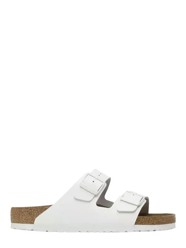 BIRKENSTOCK Arizona Soft Footbed Leather Sandals - White