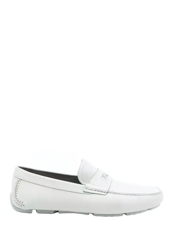 FERRAGAMO Penny-slot Leather Driving Loafers - Neutrals