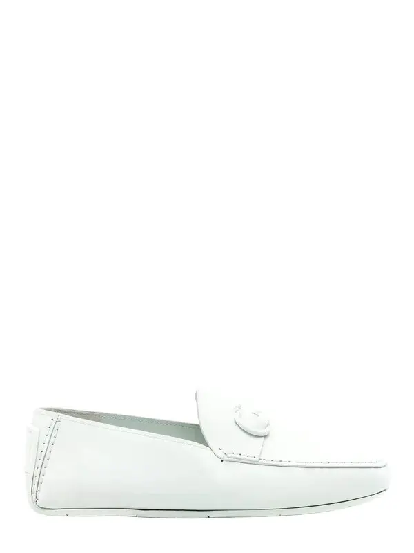 FERRAGAMO Gancini Calf Leather Slippers - Neutrals