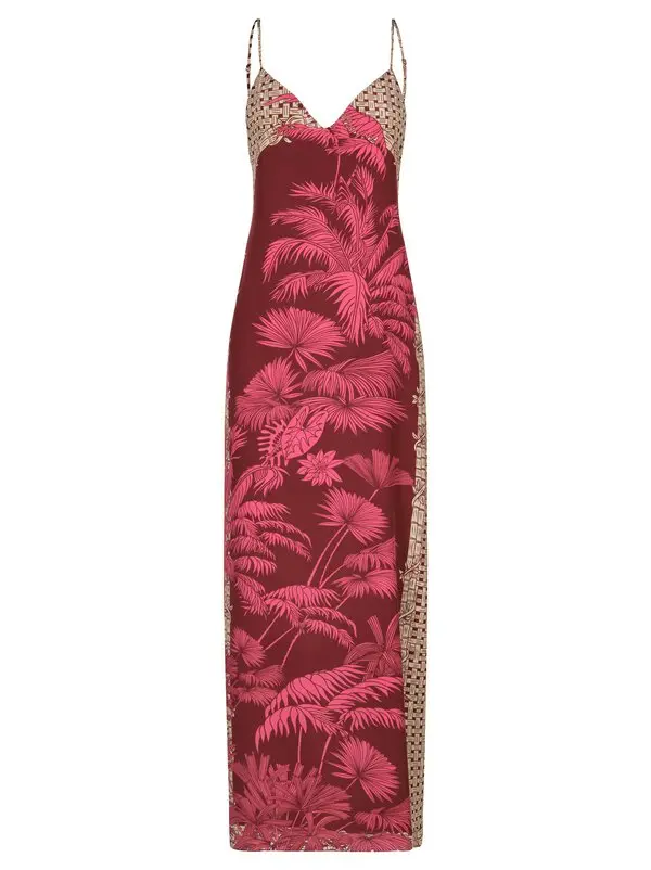 Johanna Ortiz Tropical Harmony Silk Maxi Dress - Pink