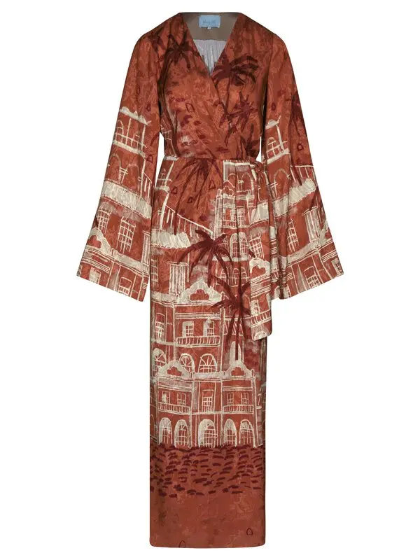 Johanna Ortiz Ollantay Jacquard Maxi Wrap Dress - Multi