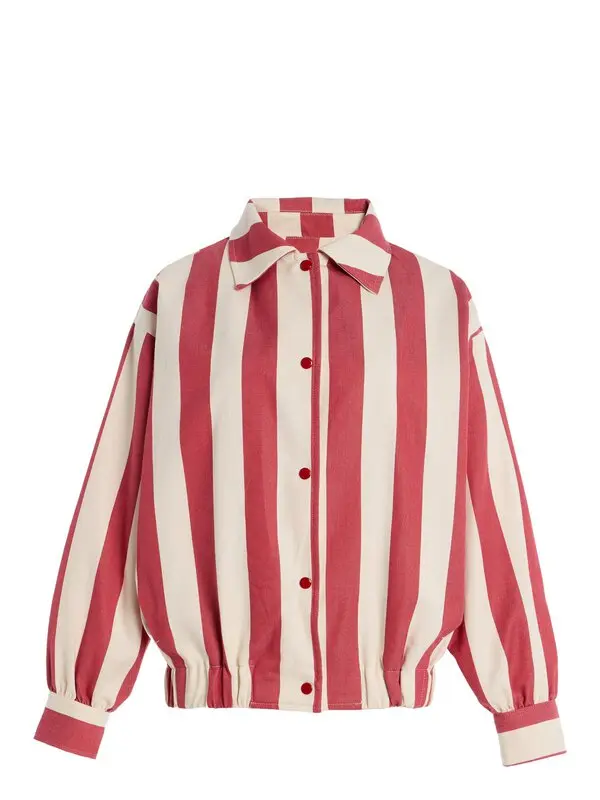 La Veste Cotton Bomber Jacket - Red