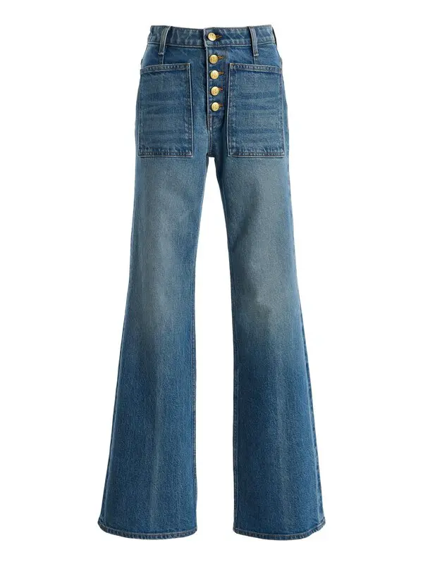Ulla Johnson Lou Rigid High-rise Flared Jeans - Blue