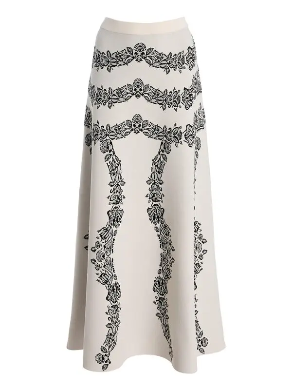 Ulla Johnson Valencia Jacquard-knit Maxi Skirt - Off-white