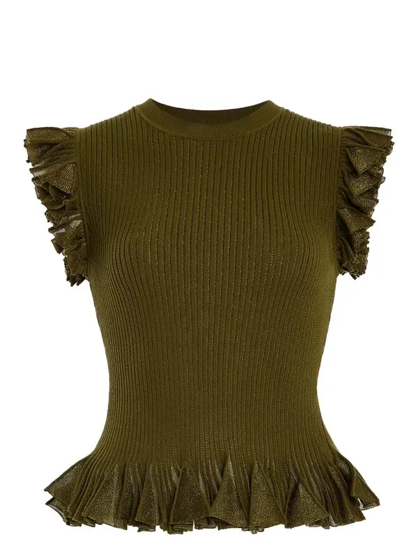 Ulla Johnson Leila Textured Knit Top - Green