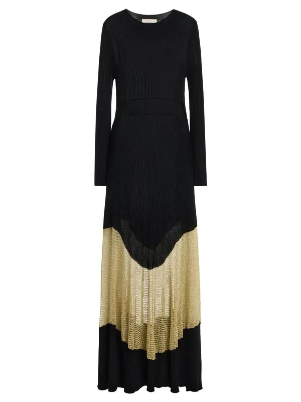 Ulla Johnson Roanne Knit Maxi Dress With Sheer Paneling - Multi