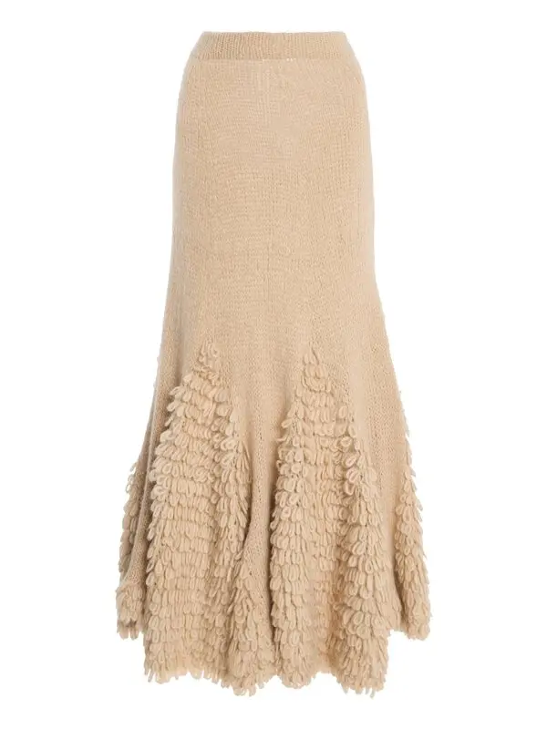 Ulla Johnson Nathalie Textured Alpaca-blend Skirt - Off-white