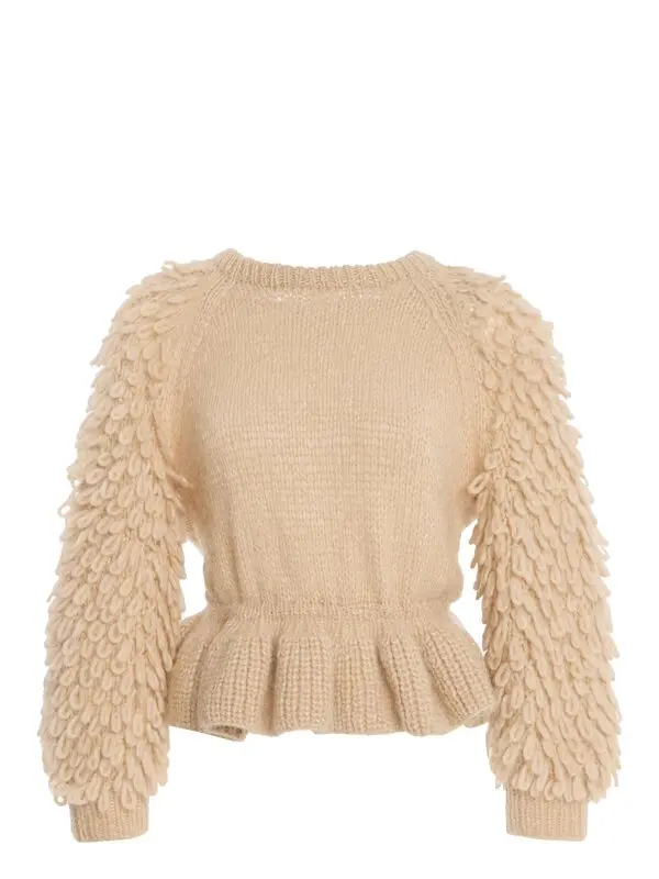 Ulla Johnson Selene Textured Alpaca-blend Sweater - Off-white