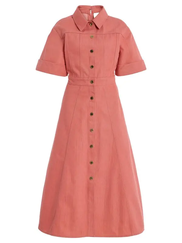 Carolina Herrera Button-front Shirt Dress - Pink