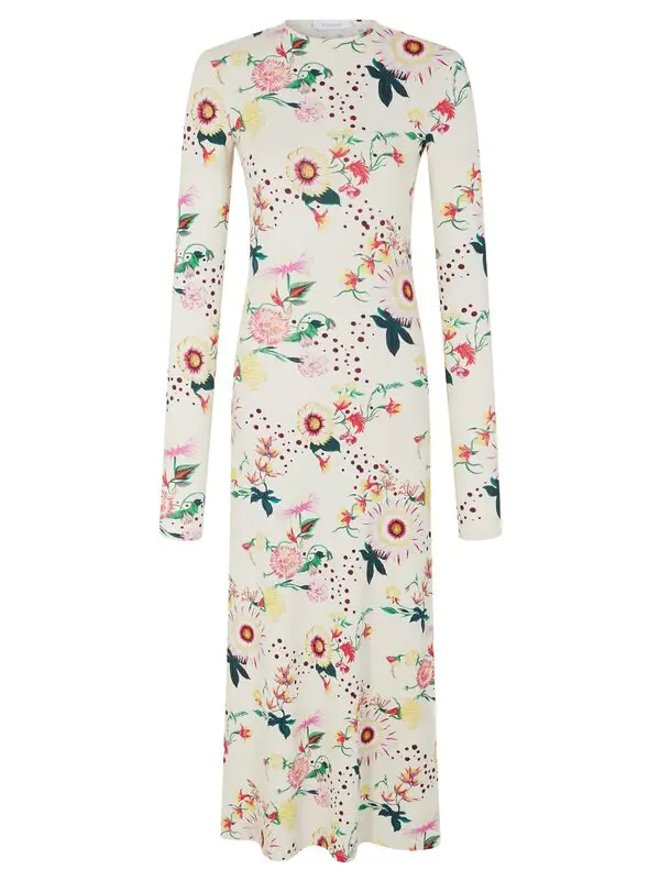 Rabanne Floral Jersey-knit Midi Dress - Multi