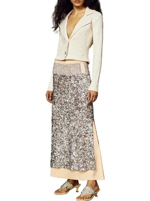 Rabanne Sequin-embellished Midi Skirt - Multi