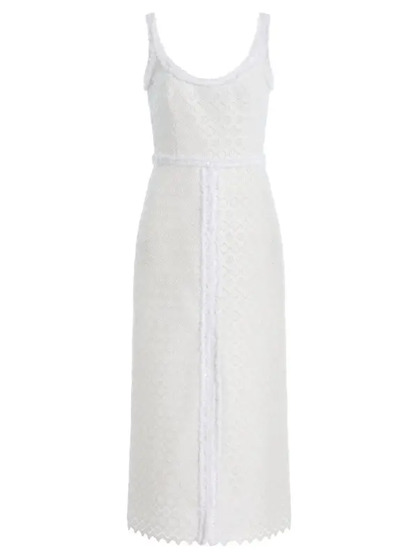 Giambattista Valli Floral Macrame Dress - Ivory
