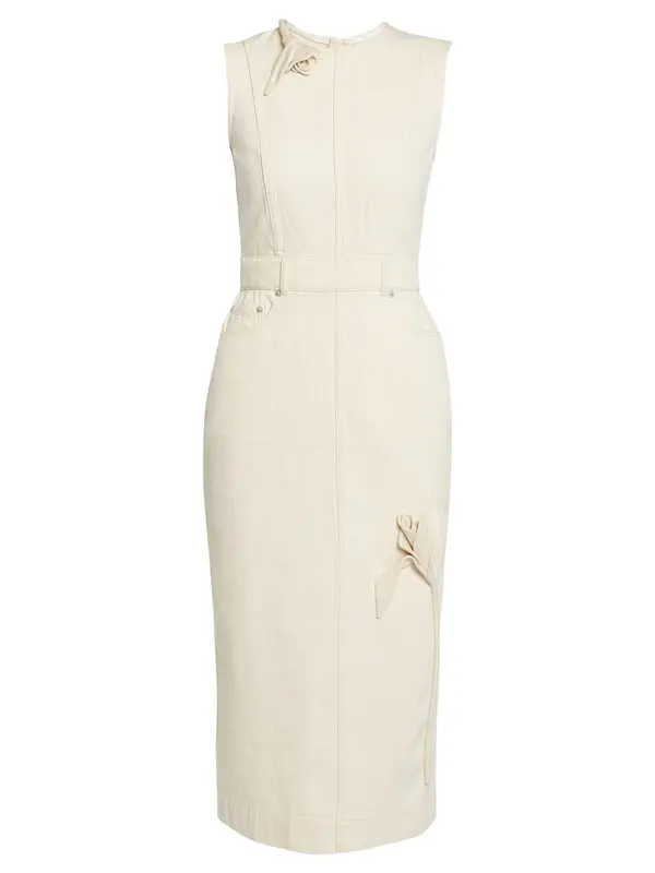 Erdem Embroidered Cotton Midi Dress - Ivory