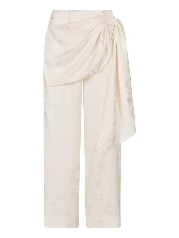 Johanna Ortiz Calma Jacquard Pants - Off-white