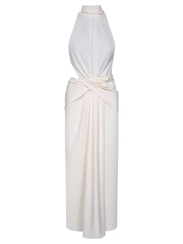 Johanna Ortiz Retro Draped Maxi Dress - Ivory