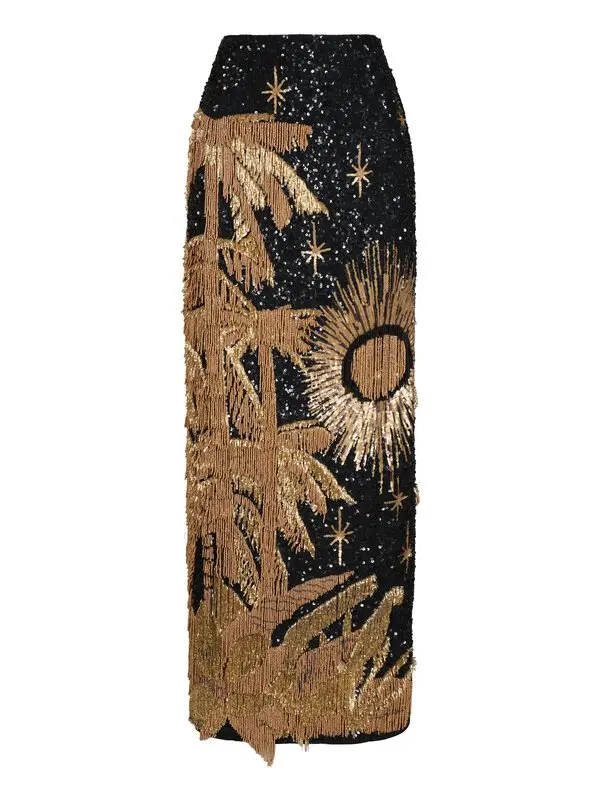 Johanna Ortiz Unexpected Sunset Maxi Skirt - Multi