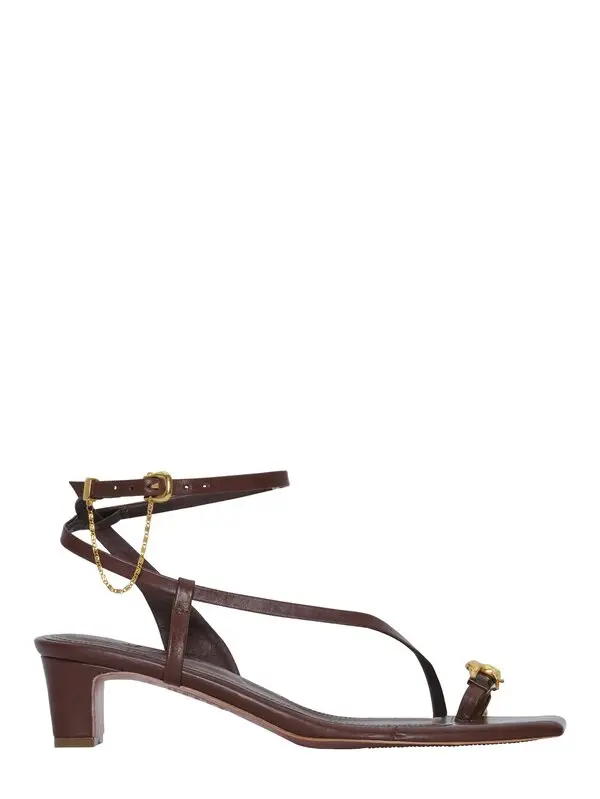Johanna Ortiz Swing Rebel 35mm Leather Heels - Brown
