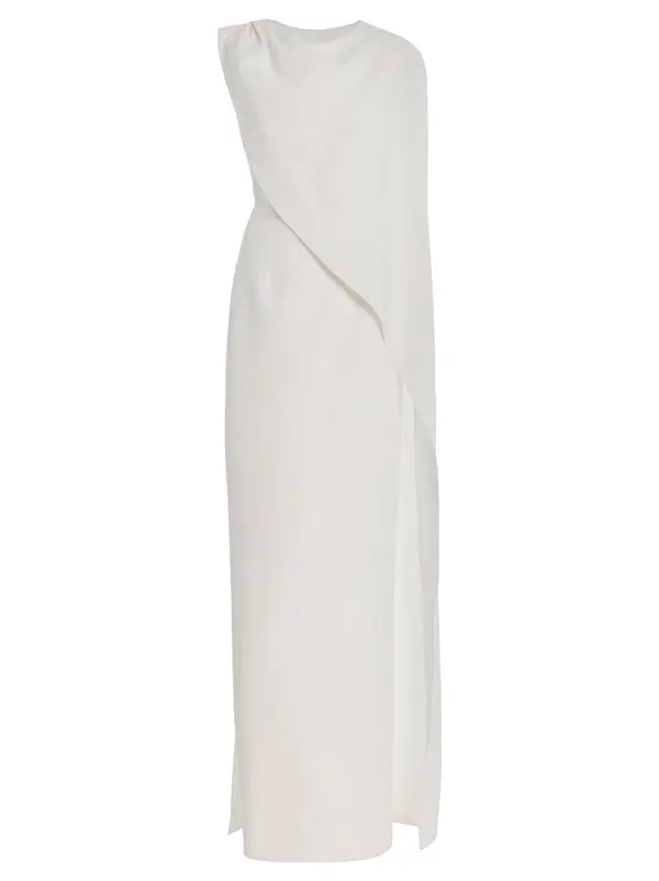 Carolina Herrera One-shoulder Stretch-crepe Gown - White