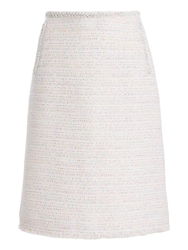 Giambattista Valli Tweed Mini Skirt - Ivory