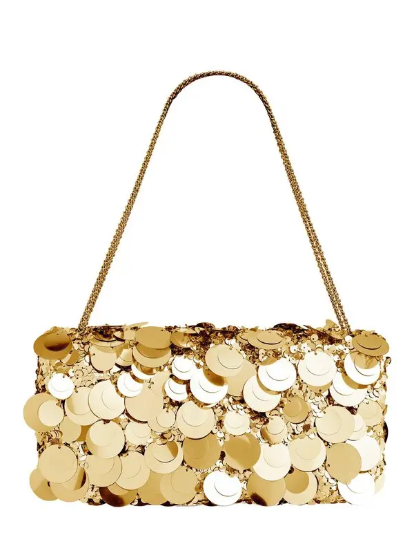 Rabanne Layered Paillette Shoulder Bag - Gold