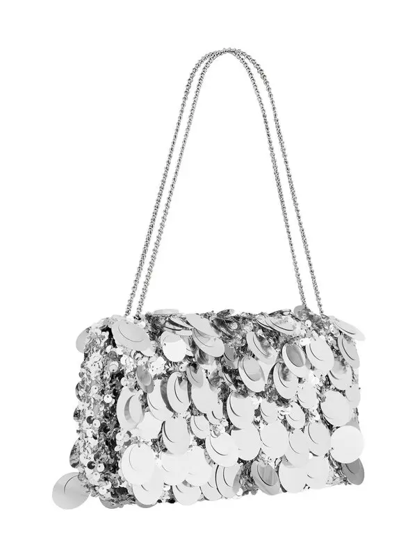 Rabanne Layered Paillette Shoulder Bag - Silver