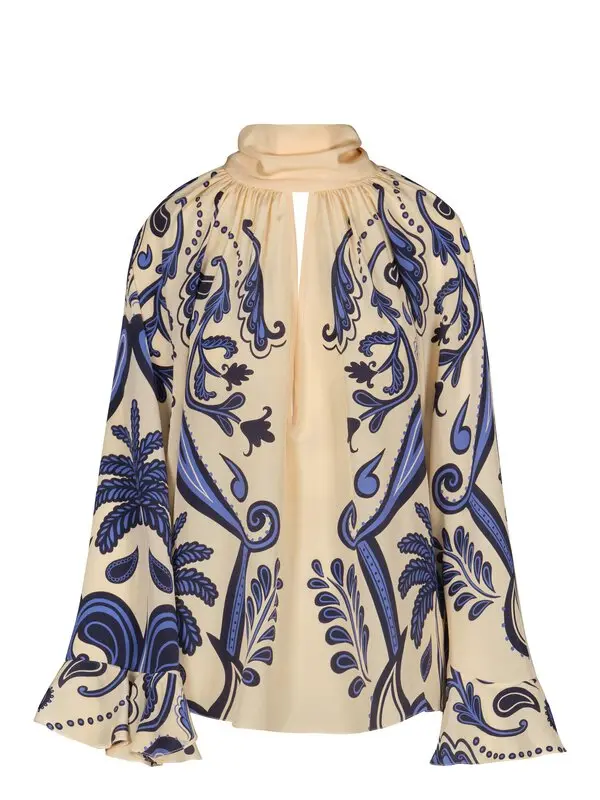 Johanna Ortiz Ritmo Sol Silk Top - Multi