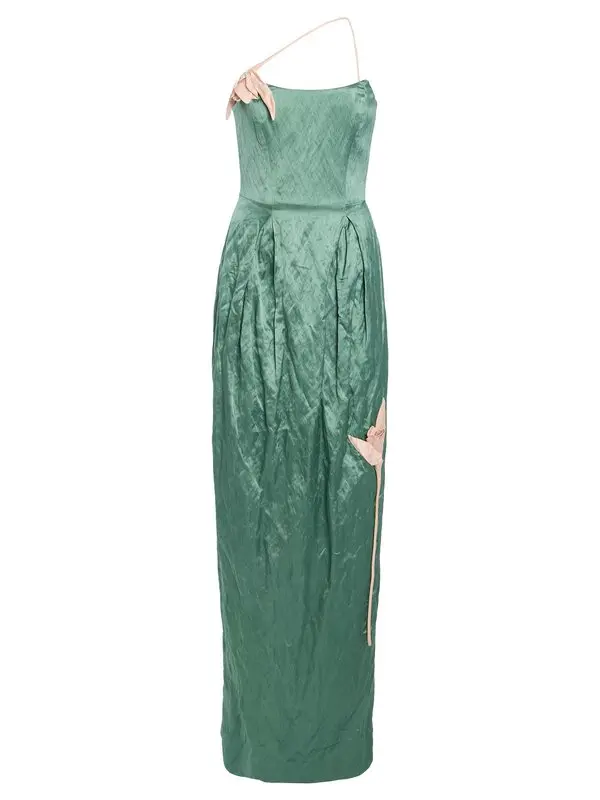 Erdem Appliquéd Gown - Green