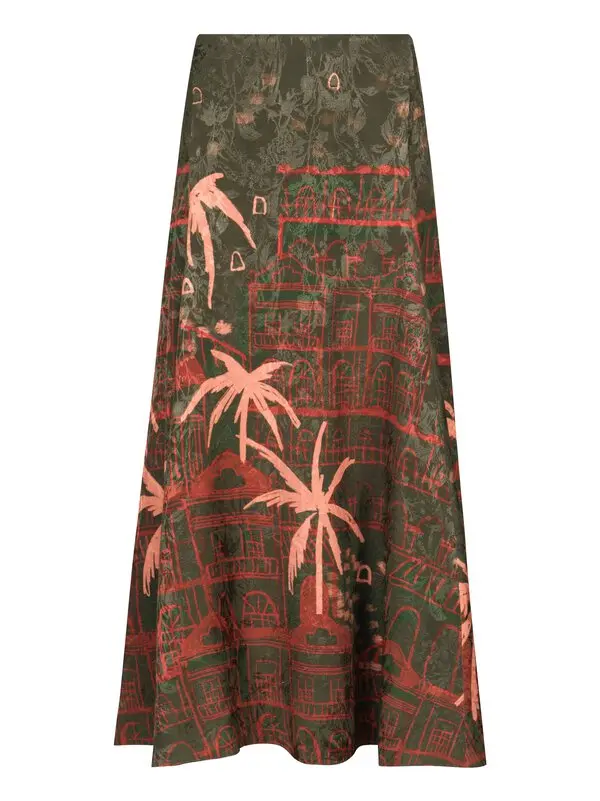 Johanna Ortiz Encanto De Isla Jacquard Maxi Skirt - Multi