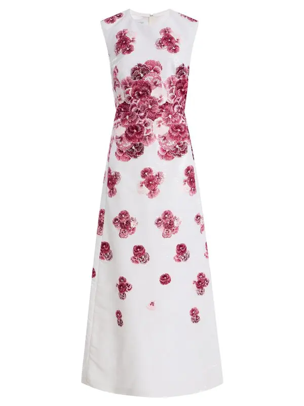 Giambattista Valli Embroidered Sequin Dress - Ivory