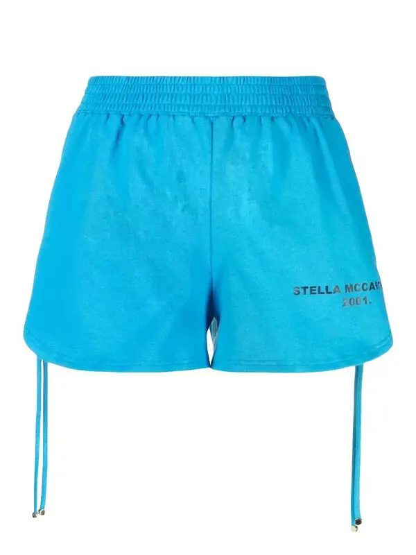 Stella McCartney Side Drawstring-fastening Shorts - Blue
