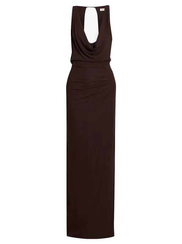Simkhai Kosme Open-back Gown - Chocolate
