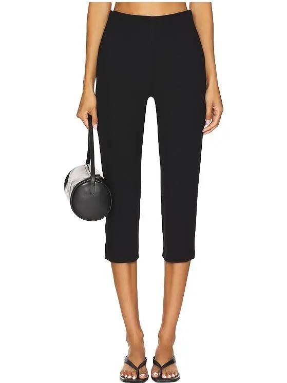 ELODIE THE LABEL Ivonne Capri Pants - Black