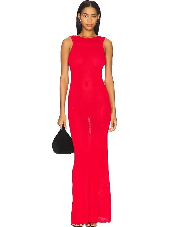RUNAWAY THE LABEL Adriana Maxi Dress - Red