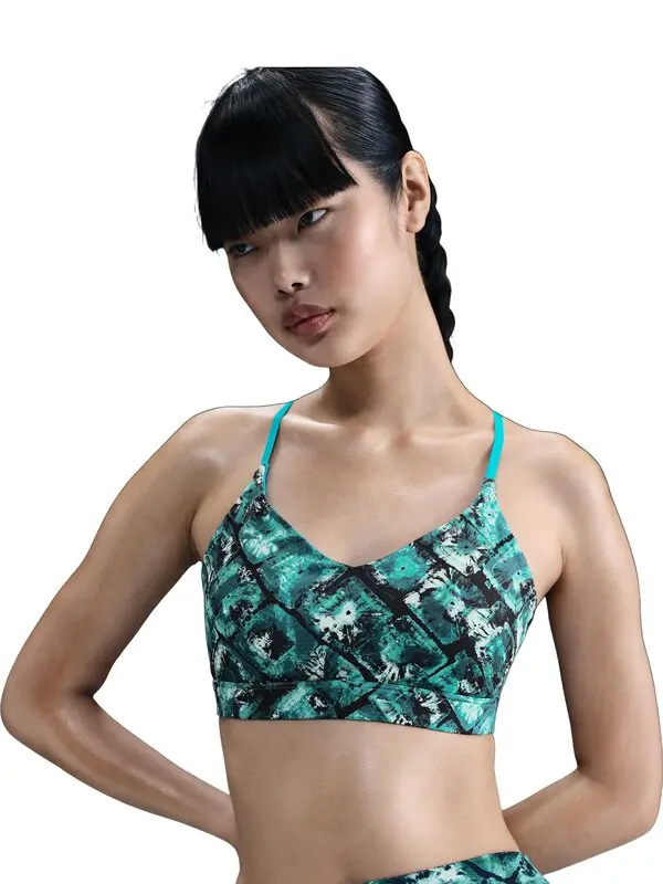 Nike Indy X Norblack Norwhite Light-support Padded Printed Sports Bra - Green