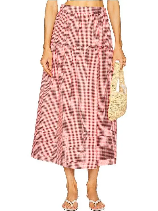 ELODIE THE LABEL Jamie Skirt - Red Gingham