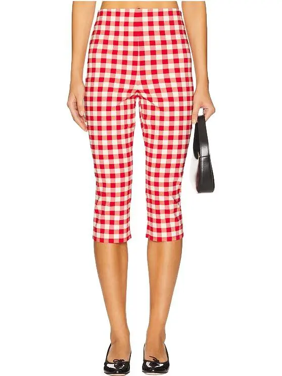 Lpa Lizzie Capri - Red Gingham Print