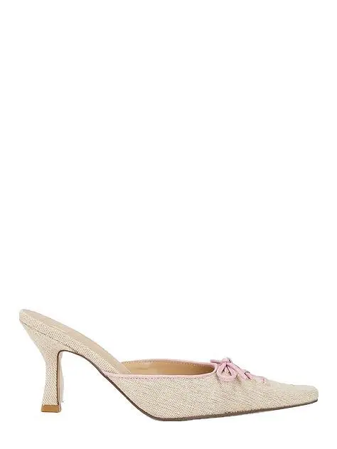 Lpa Lace Up Mule - Natural & Pink