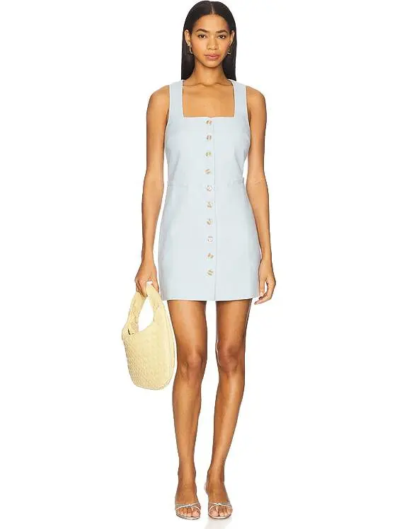 Faithfull The Brand Jaques Mini Dress - Sky Blue