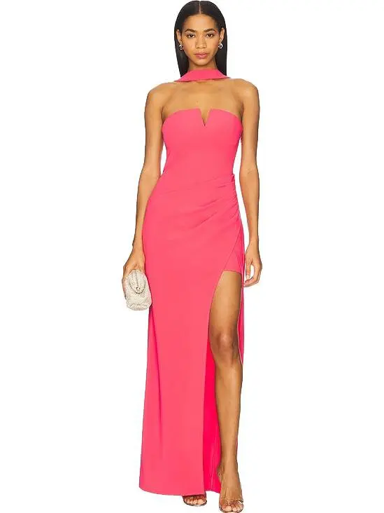 LOVERS AND FRIENDS Alexis Gown - Watermelon Pink